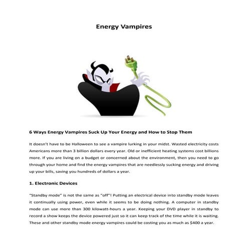 Energy Vampires | PDF
