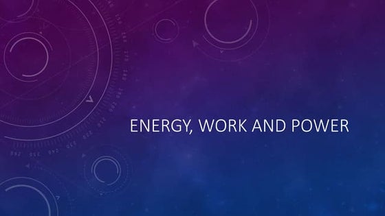 Ppt on work energy and power class xi science | PPT