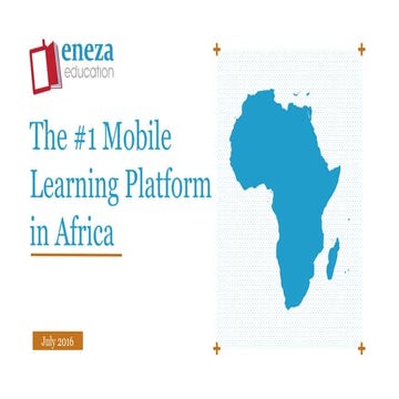 Eneza Education; The #1 Mobile Learning Platform in Africa | PPTX