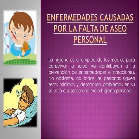 Enfermedades causadas por falta de higiene personal | PPTX