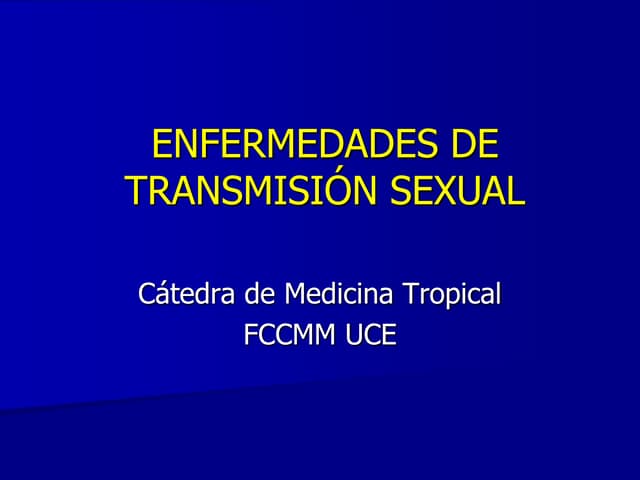 Enfermedades De Transmision Sexual Ppt