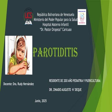 Enfermedad Parotiditis.pptx Deficit de Complemento | PPTX