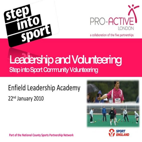 Enfield Step Into Sport 22.01.10