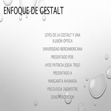 LEYES DE LA GESTALT | ILUSIONES OPTICAS | PPTX