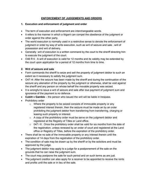 Execution under cpc order 21 | DOCX | Legal Services Industry | Industries