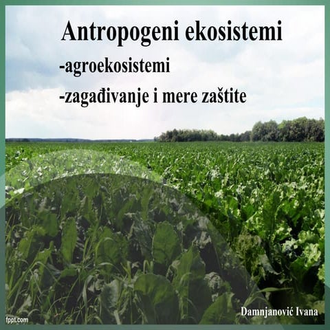 Antropogeni ekosistemi: agroekosistemi | PPT