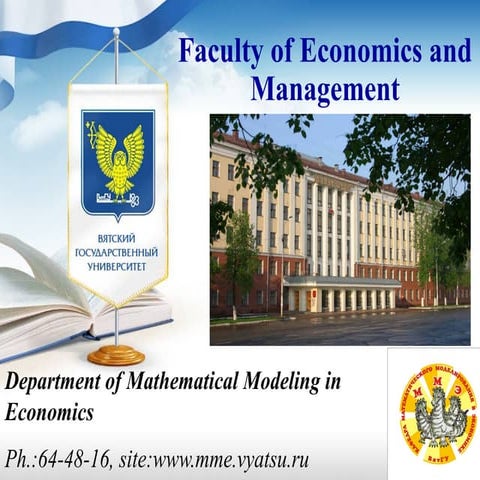 Mathematical Modeling in Economics | PDF