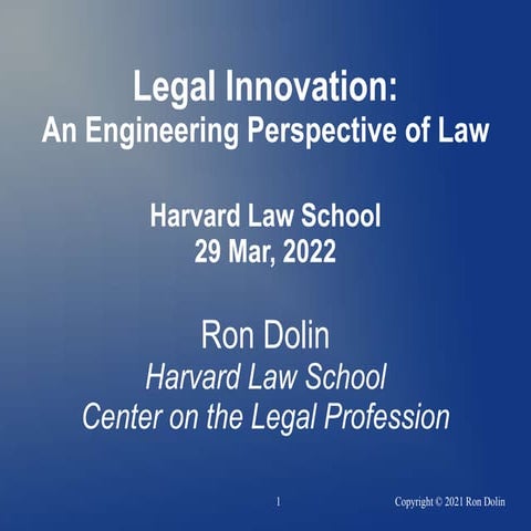 Legal Innovation: An Engineering Perspective of Law | PPT | Stocks and ...