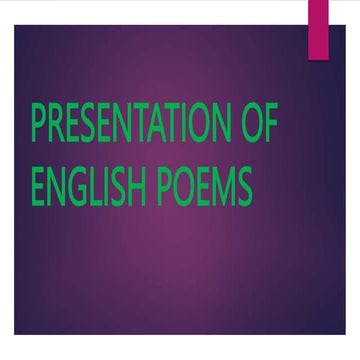 Eng.spl 2.pptx presentation of poems of English | PPT