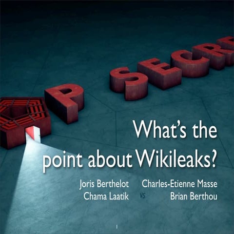 What's the point about wikileaks? | PDF