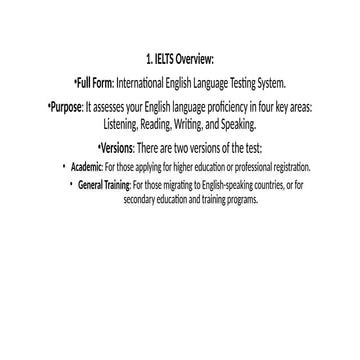 IELTS Overview:Full Form: International English Language Testing System ...