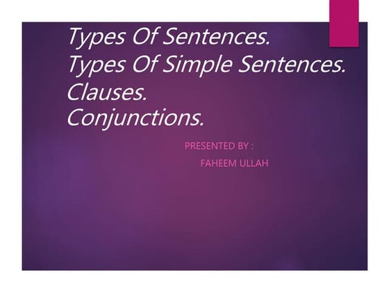 kinds of sentences | PPTX