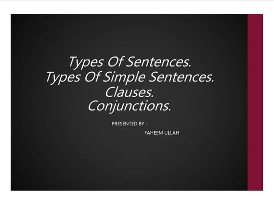 kinds of sentences | PPTX