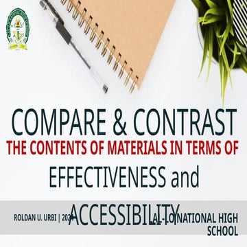 accessibility and effectiveness: differences and examples | PPTX