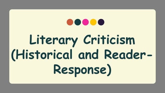 Literary Criticism | PPT