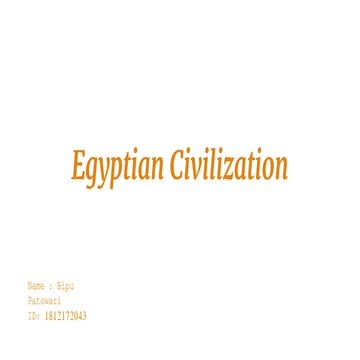 Egyptian Civilization | PPT