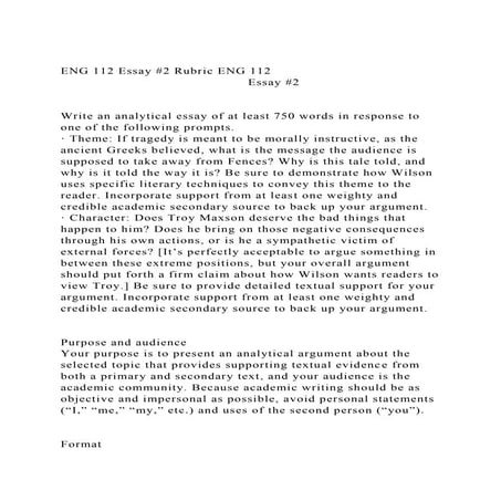 ENG 112 Essay #2 Rubric ENG 112 Essay #2W.docx