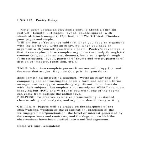 ENG 112 Poetry Essay Note don’t upload an electronic co.docx