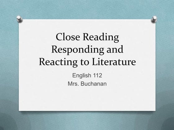 21st Century Literature_Unit 1_Lesson 1_Literary Reading Through a ...