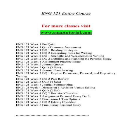 Eng 121 Education Organization-snaptutorial.com