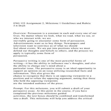 ENG 123 Assignment 2, Milestone 1 Guidelines and Rubric 5.docx