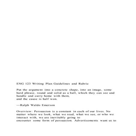 ENG 123 Writing Plan Gui | PDF