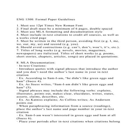 ENG 1500 Formal Paper Guidelines1. Must use 12pt Times New Ro.docx
