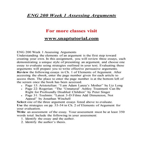 Eng 200 Effective Communication / snaptutorial.com