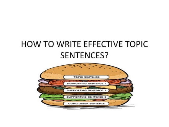 Paragraphs and topic sentences | PPTX | Food & Drink
