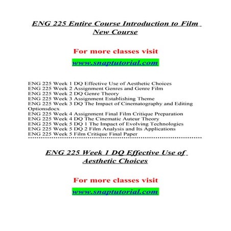 Introduction to Film Studies | PPTX