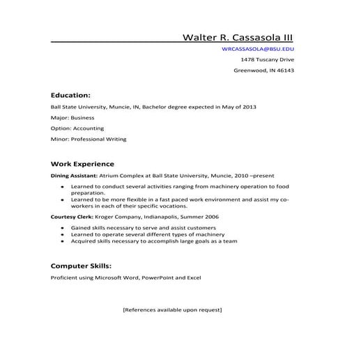 Dalton Raper Resume 2016 | DOCX
