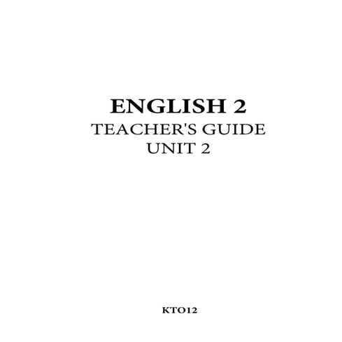 Eng 2 unit 2 TG | PDF