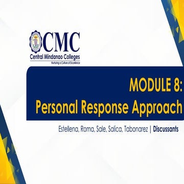 Personal Response Approach - Module 8 of ENG305 | PPTX