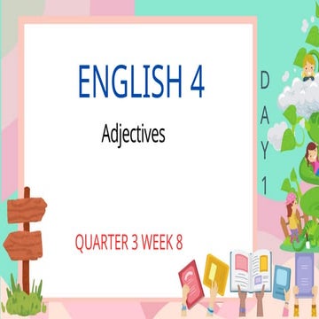Powerpoint in English 1 lesson for Grade 1 | PPTX