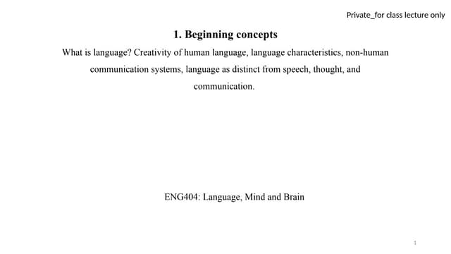 Hockett's language features | PPTX