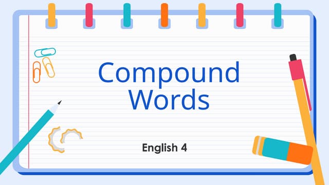 Compound words ppt | PPTX
