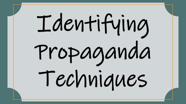 ENG 8 - Propaganda Techniques.pptx