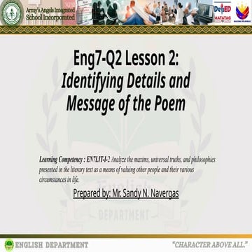 Eng7-Q2-Lesson 2-Identifying Details and Message of the Poem.pptx