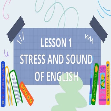 Stress and Sound of English lesson 1 nnn | PPTX