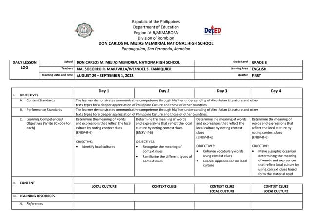 Lesson Plan for English 7-Linear & non-linear text.docx