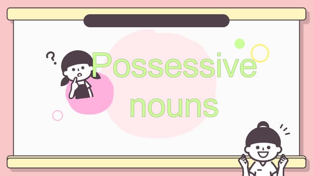 Plural possessives | PPT