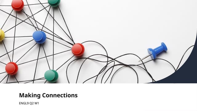 Q2- Week 1 - Making Connections - English 9 | PPTX