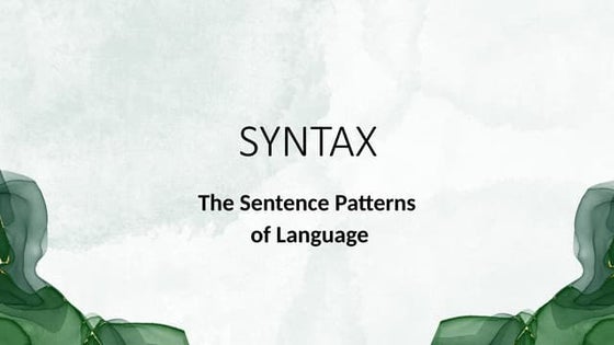 Linguistic Features & Functions | PPTX