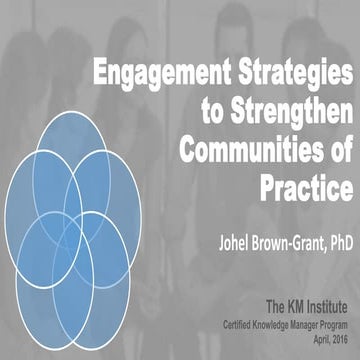 Engagement Strategies to Strengthen Communities of Practice | PPTX