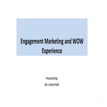 Engagement marketing and wow experience | PPTX | Social Networking ...