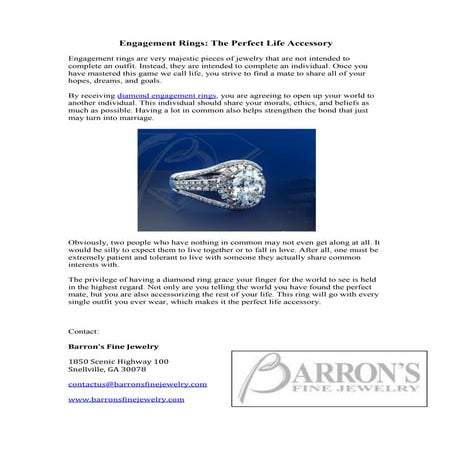 Engagement rings the perfect life accessory | PDF