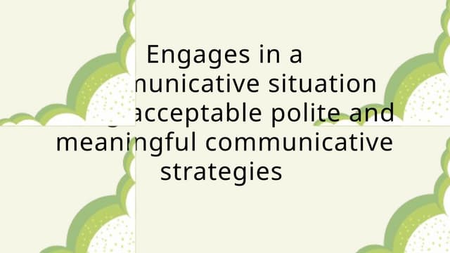 7 communicative strategies | PPTX