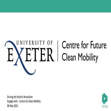 Engage with...Centre for Future Clean Mobility | PPT
