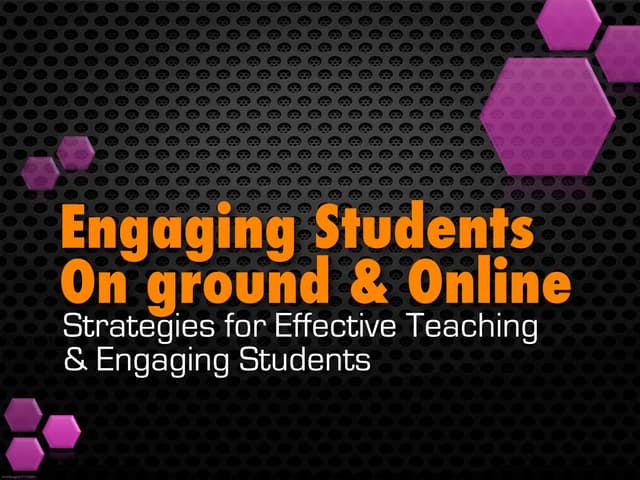 Ready, Set, Record: Being Present and Engaging Students Online Using