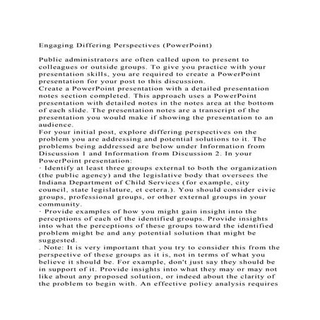Engaging Differing Perspectives (PowerPoint)Public administrat.docx